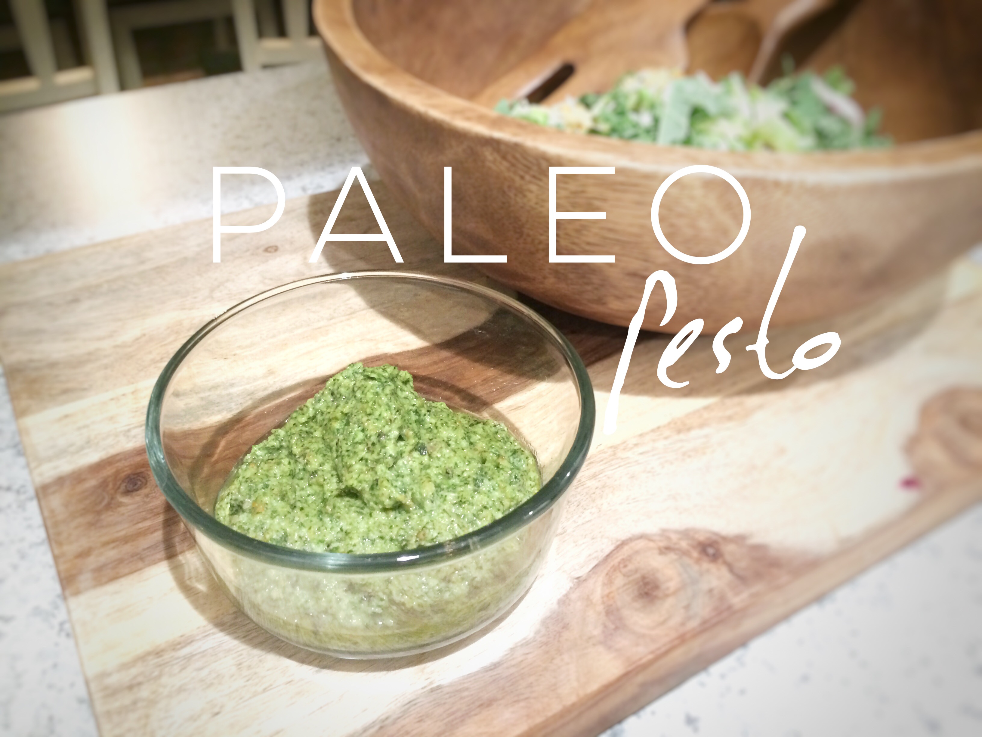 Paleo Pesto Con Pasta with Breaded Chicken